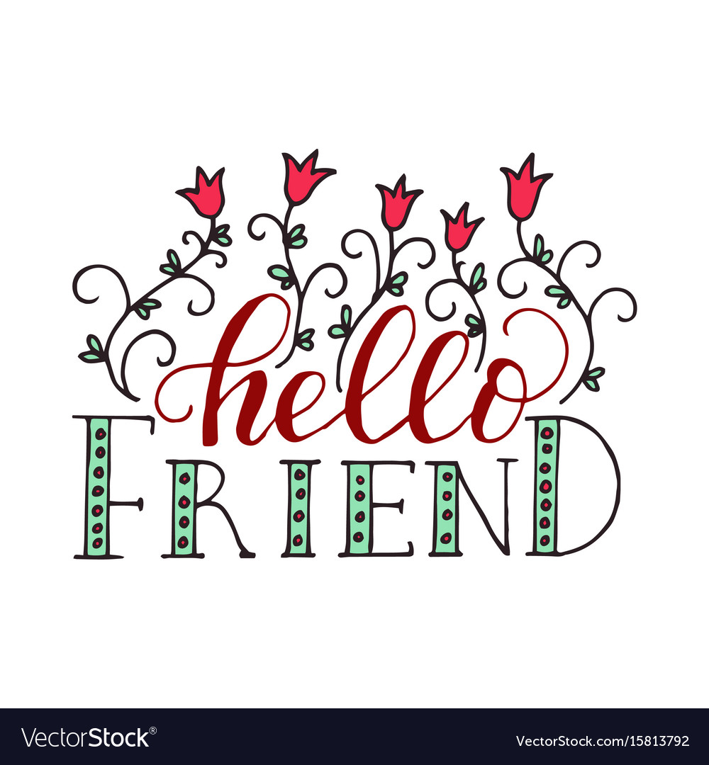 Lettering Card For Friendship Day Handdrawn Vector Image lettering-card-for-friendship-day-handdrawn-vector-image