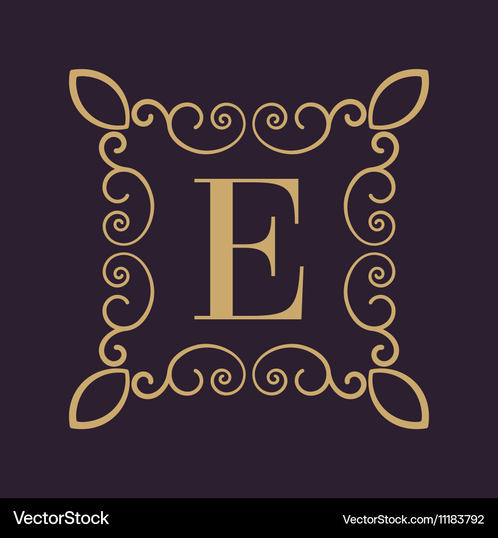 Calligraphy Letter E
