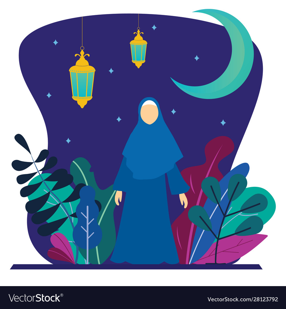 Muslim flat design Royalty Free Vector Image - VectorStock