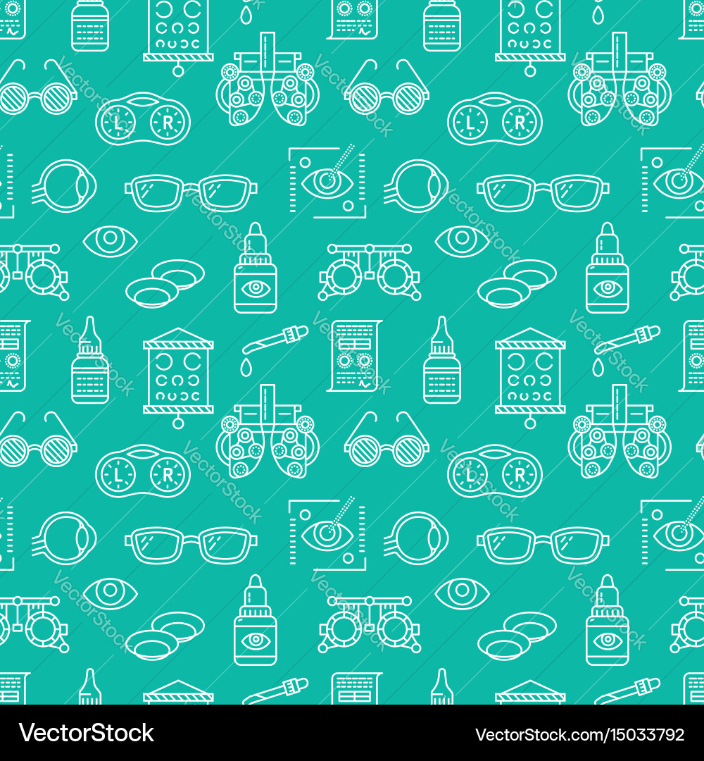 Ophthalmology eyes health care seamless pattern Vector Image