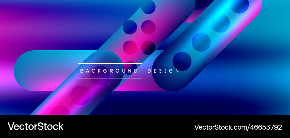Round shapes and lines with fluid gradients Vector Image