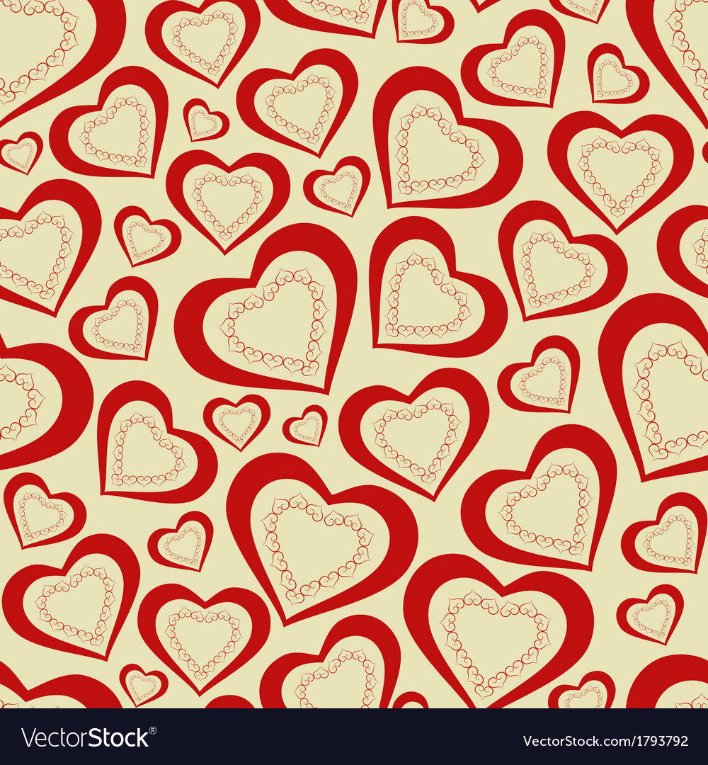 Seamless pattern hearts for valentines day Vector Image