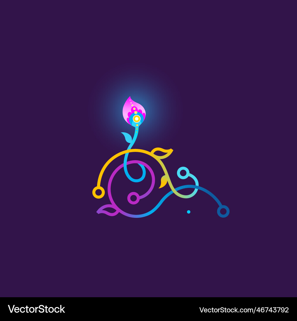 Vivid acid neon colors vignette design element Vector Image