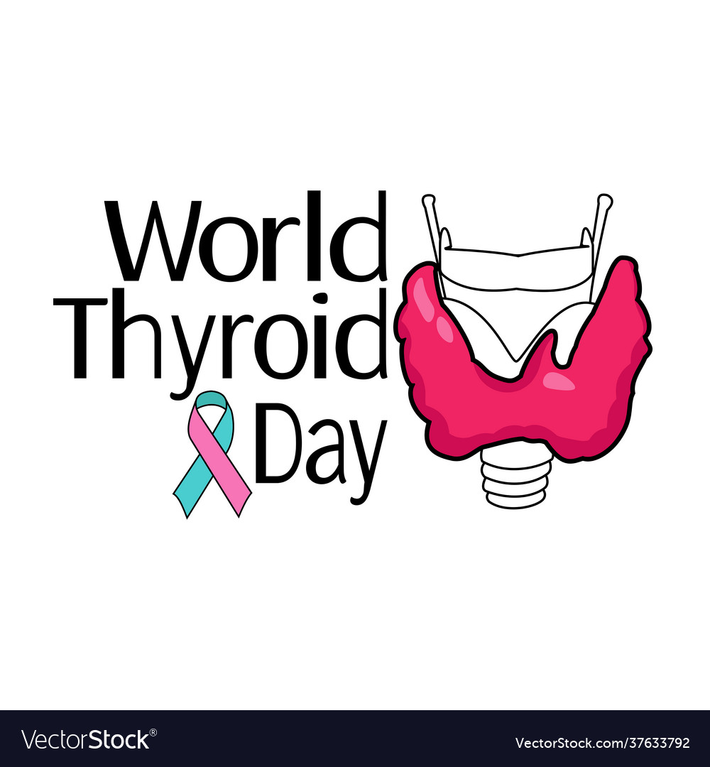 World thyroid day schematic representation Vector Image