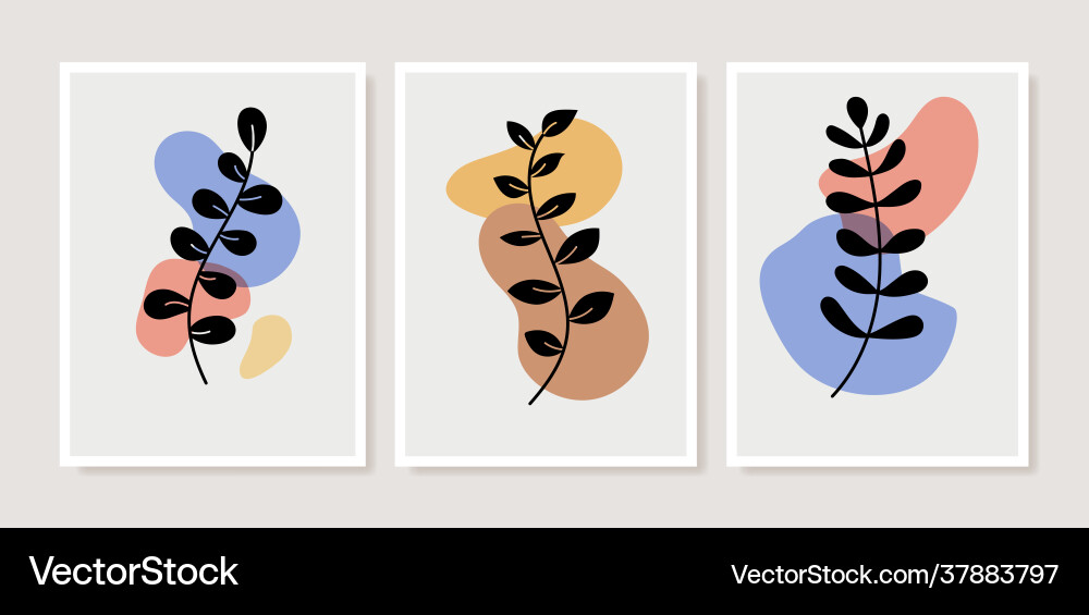 Abstract contemporary flower minimal modern Vector Image