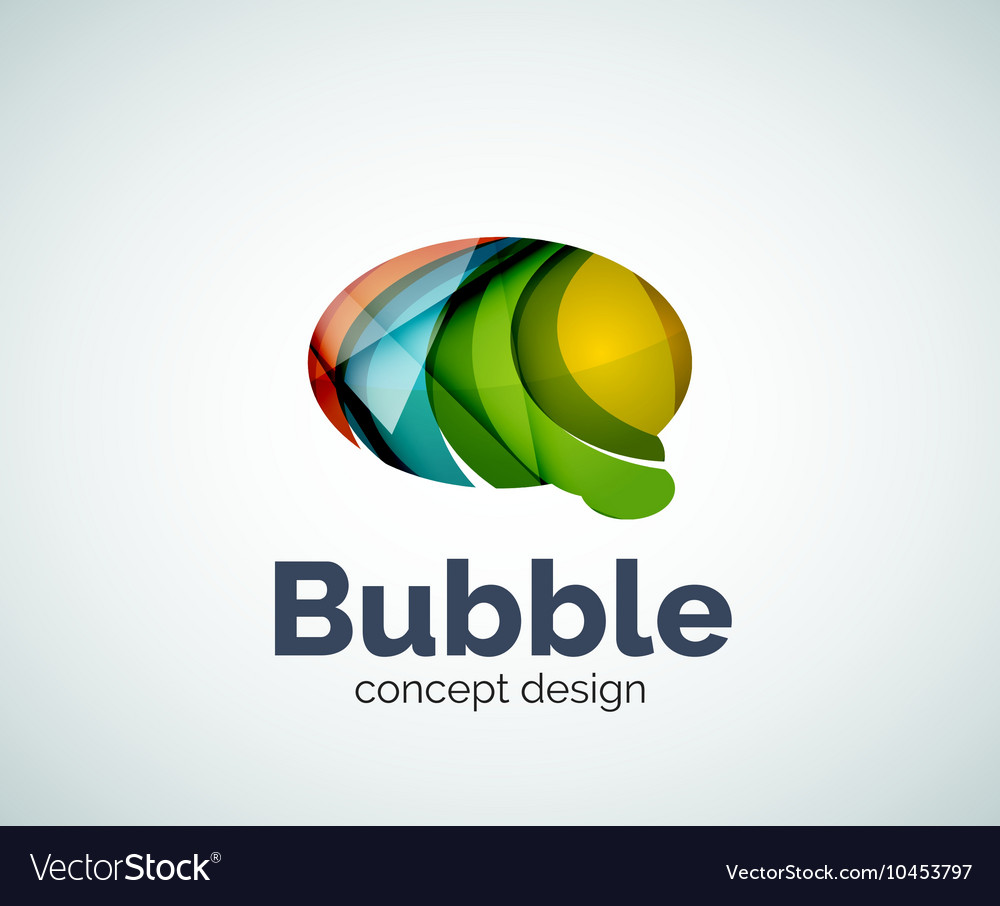 Bubble logo template Royalty Free Vector Image