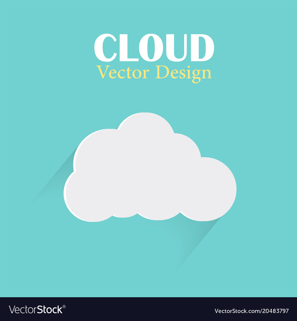 Cloud design template light blue back Royalty Free Vector