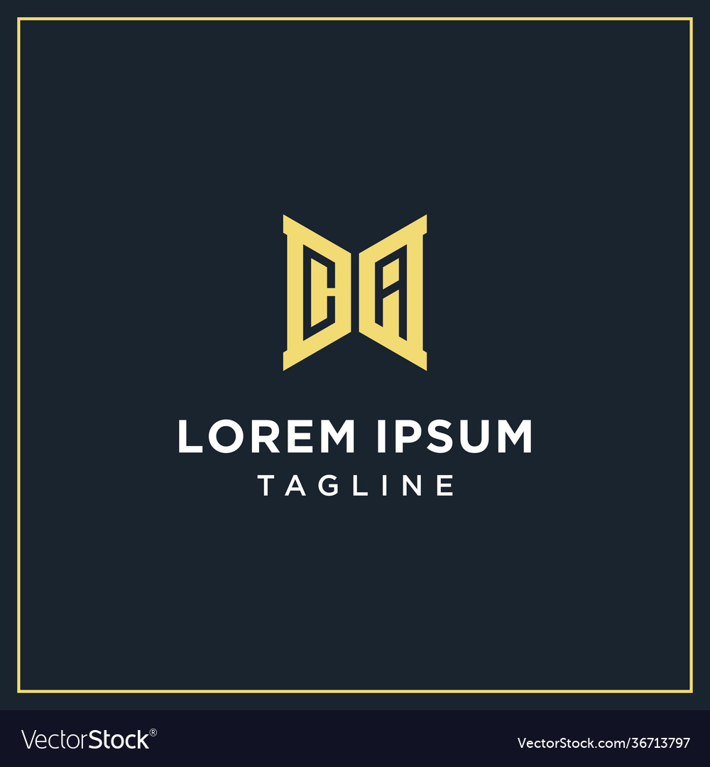 Da monogram logo Royalty Free Vector Image - VectorStock