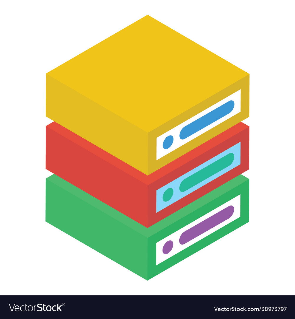 Data server rack Royalty Free Vector Image - VectorStock