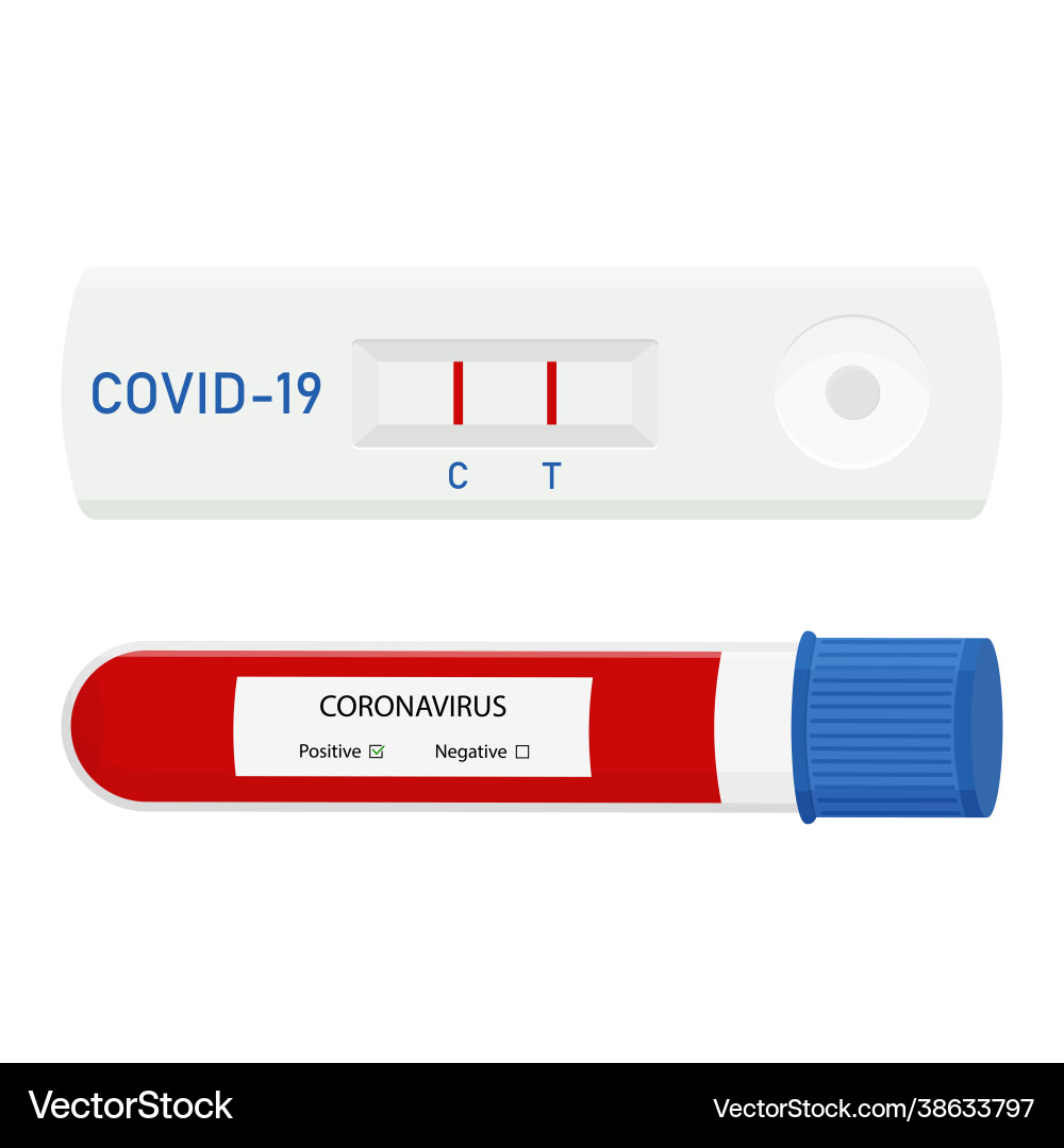 Express covid-19 test rapid covid-19 test Vector Image