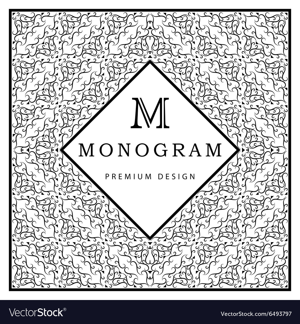 Monogram design elements graceful template Vector Image