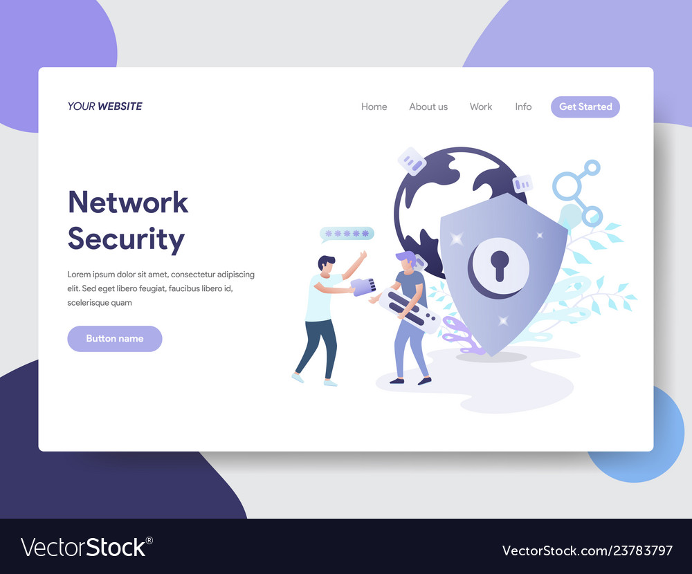 Network security concept Royalty Free Vector Image