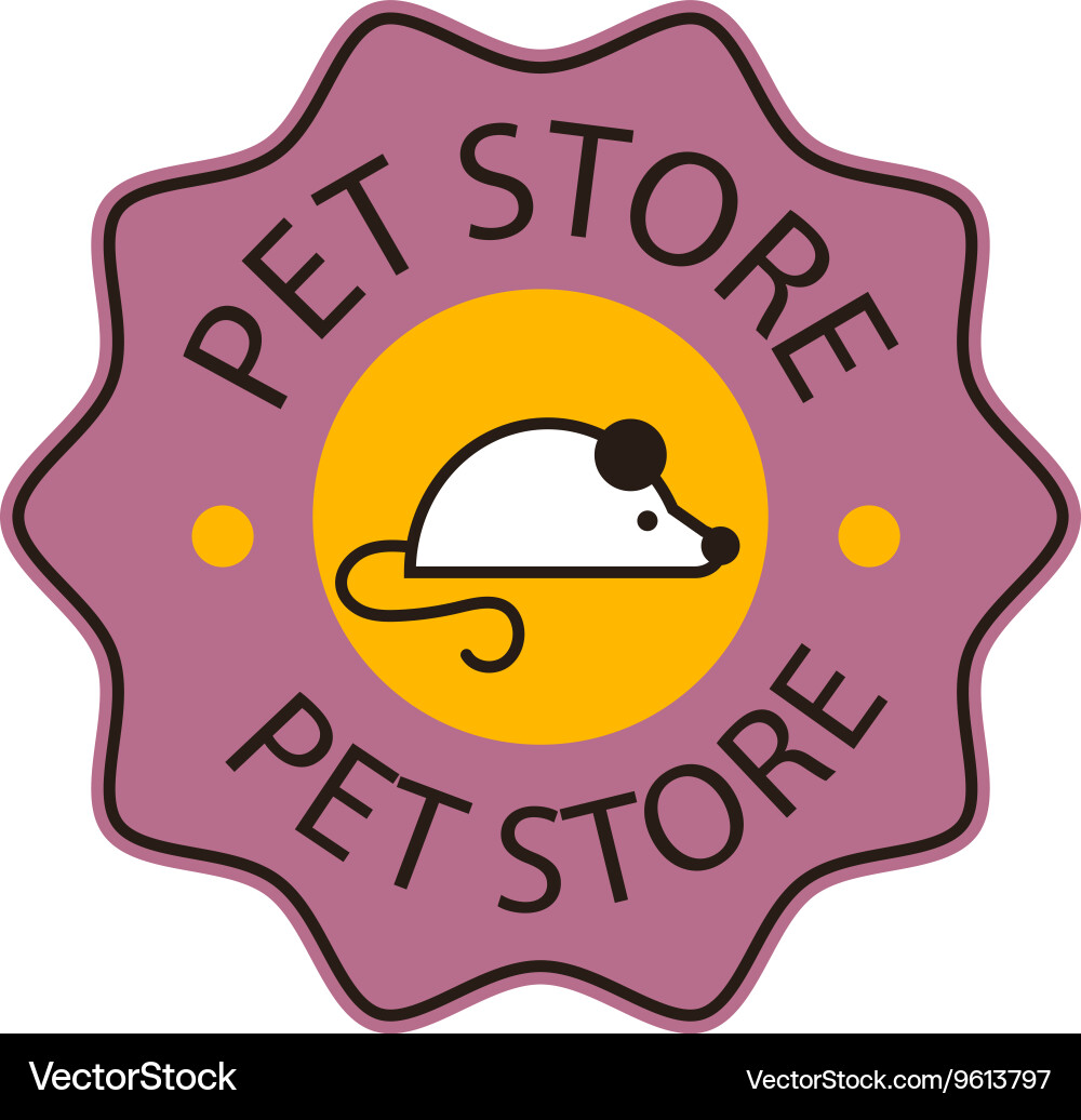 Pet shop symbol logo Royalty Free Vector Image