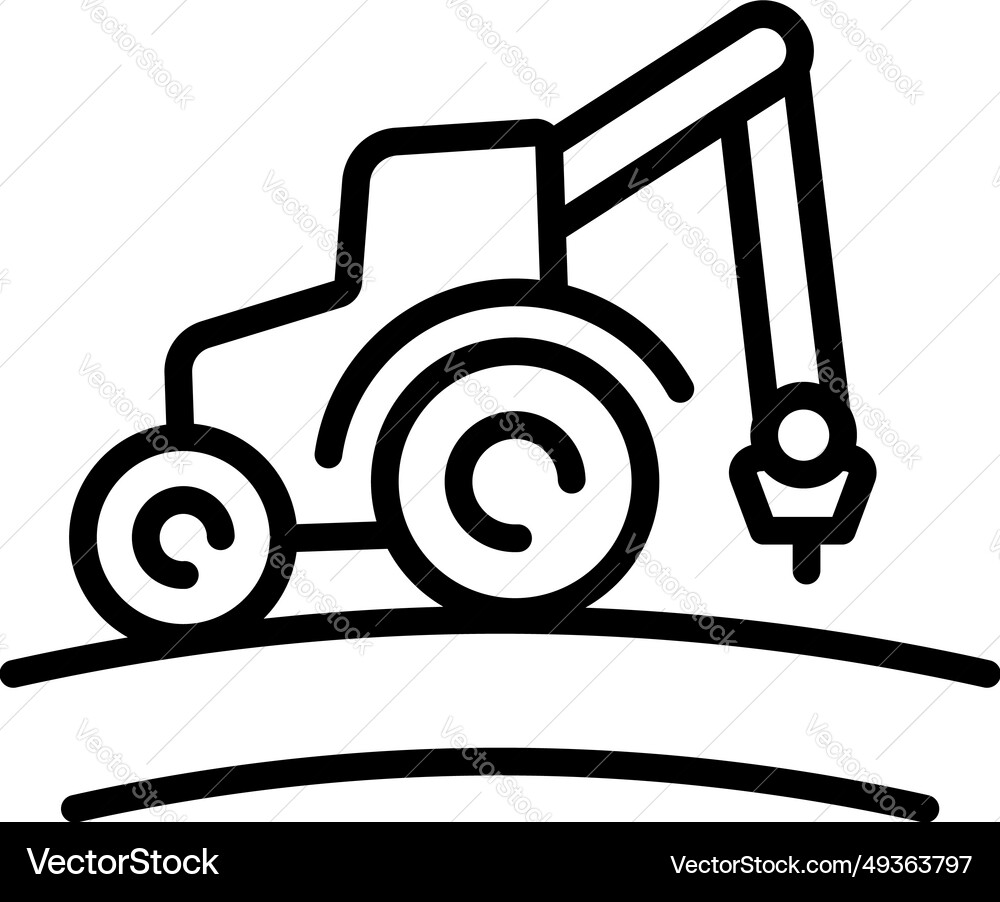 Tractor line icon outline sign linear style Vector Image