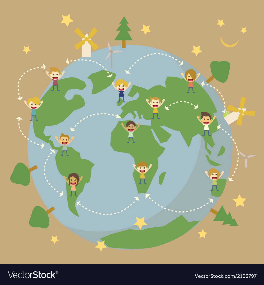 World save Royalty Free Vector Image - VectorStock