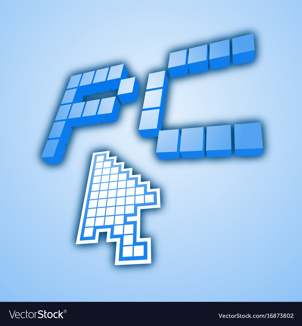 Blue pc Royalty Free Vector Image - VectorStock