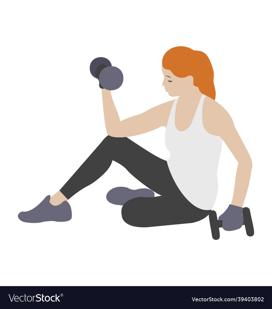 Dumbbells exercise Royalty Free Vector Image - VectorStock
