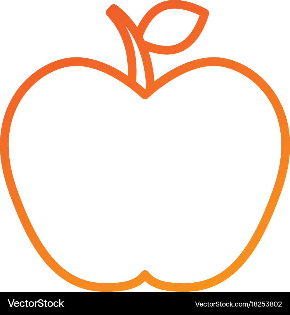 Fresh fruit apple food healthy menu Royalty Free Vector