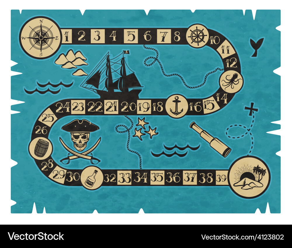 Pirate map Royalty Free Vector Image - VectorStock