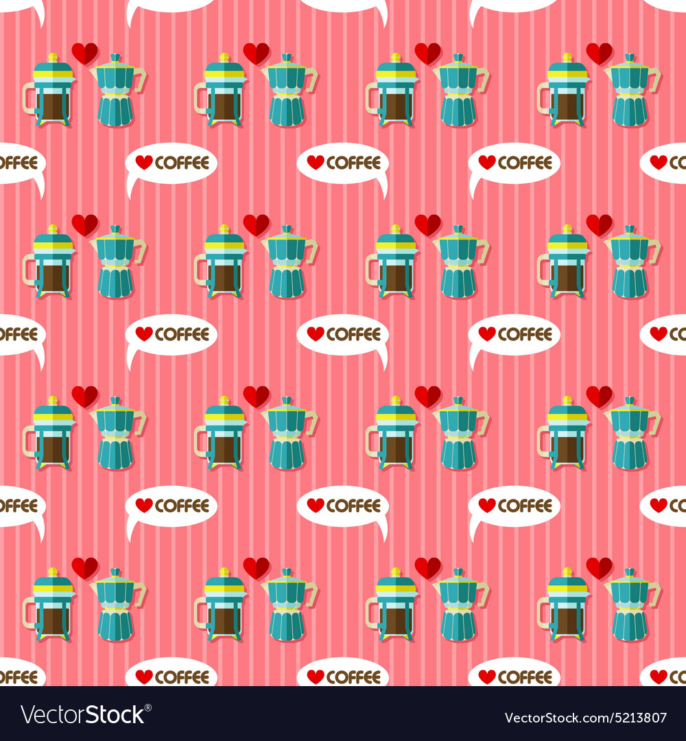 Coffee maker seamless pattern Royalty Free Vector Image