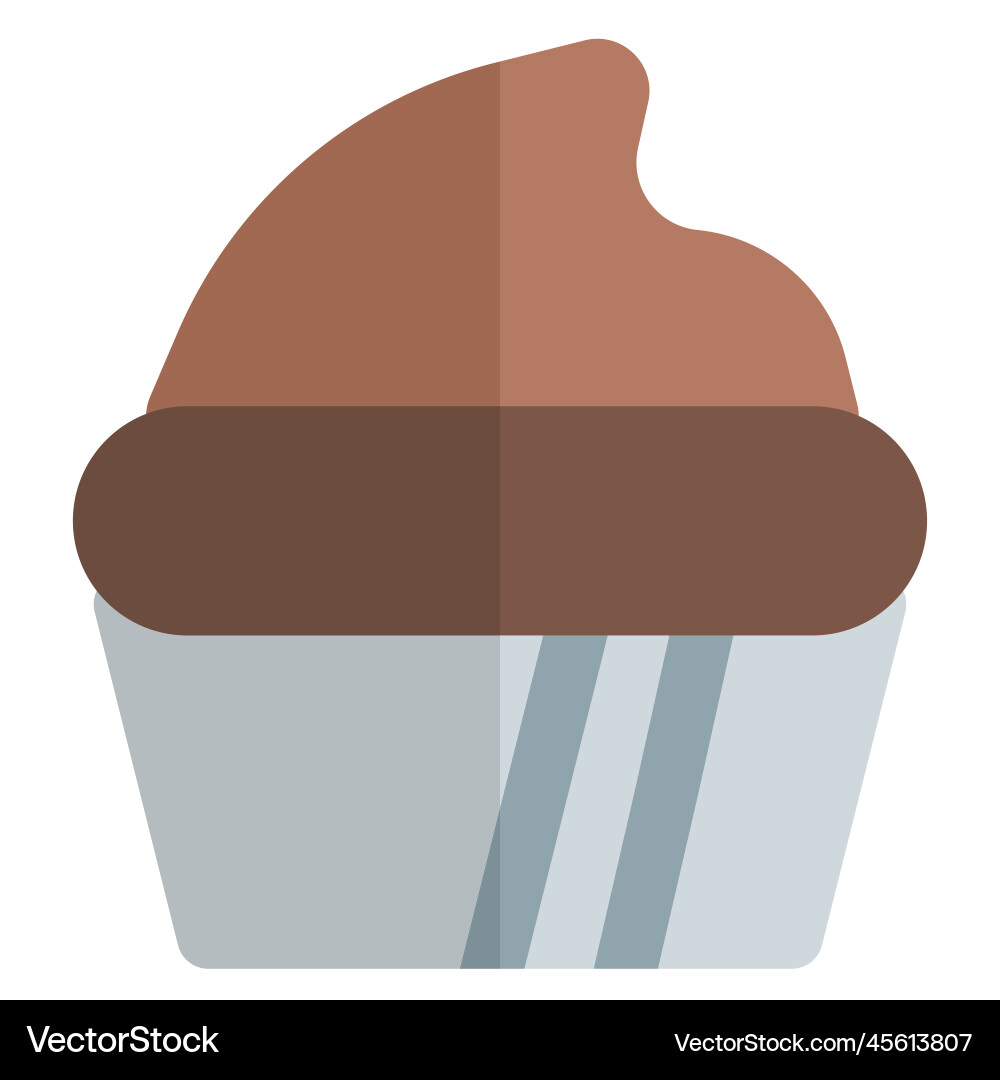 Delicious cupcake loaded with cream and nuts Vector Image