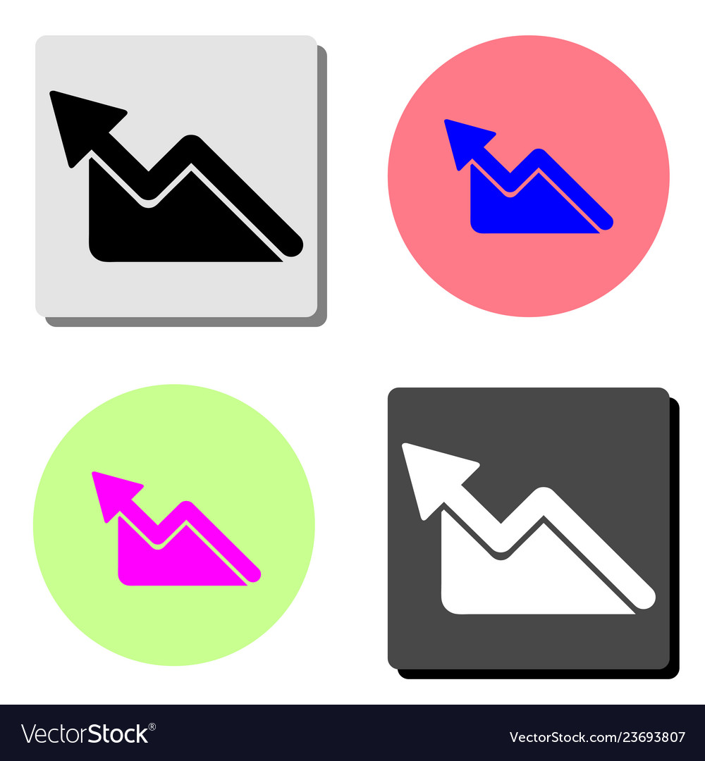 Graph flat icon Royalty Free Vector Image - VectorStock
