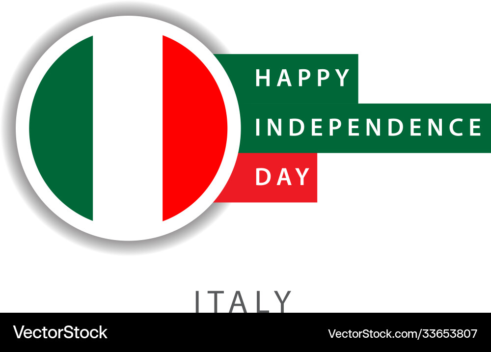 Happy italy independence day template design Vector Image