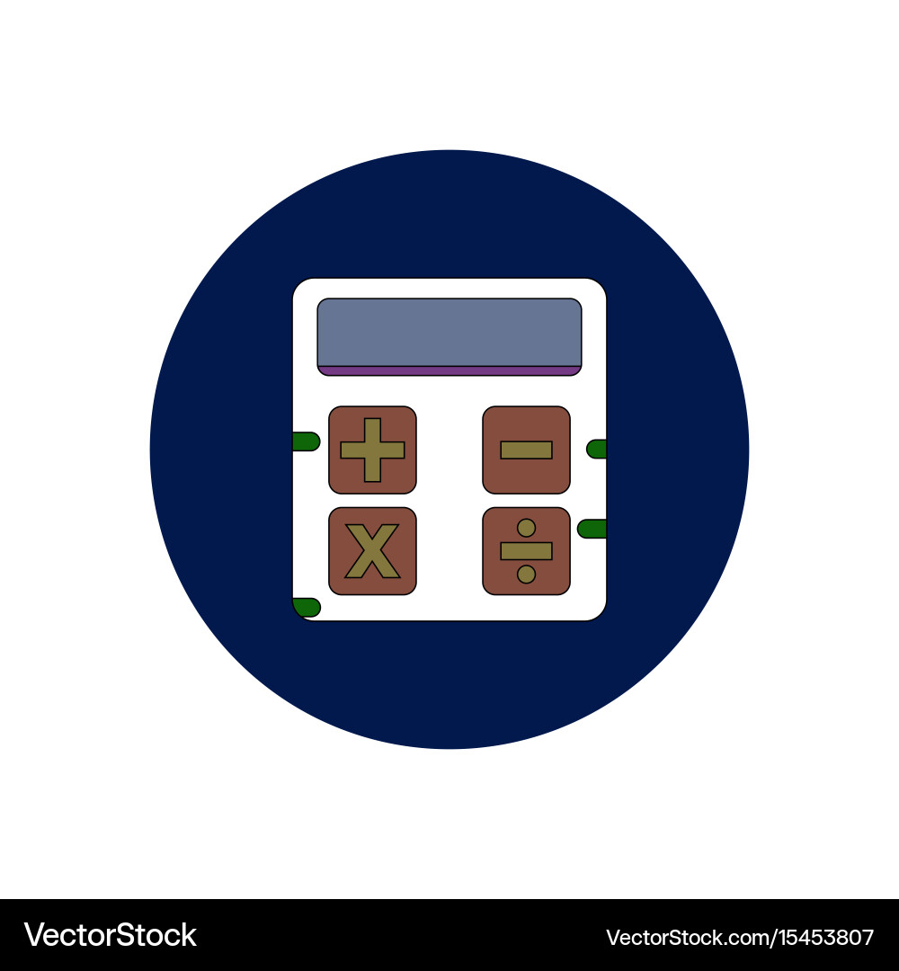 In flat design of calculator Royalty Free Vector Image