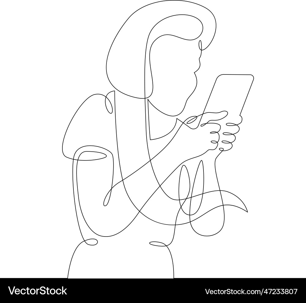 Kid with smartphonechild playing the phone Vector Image