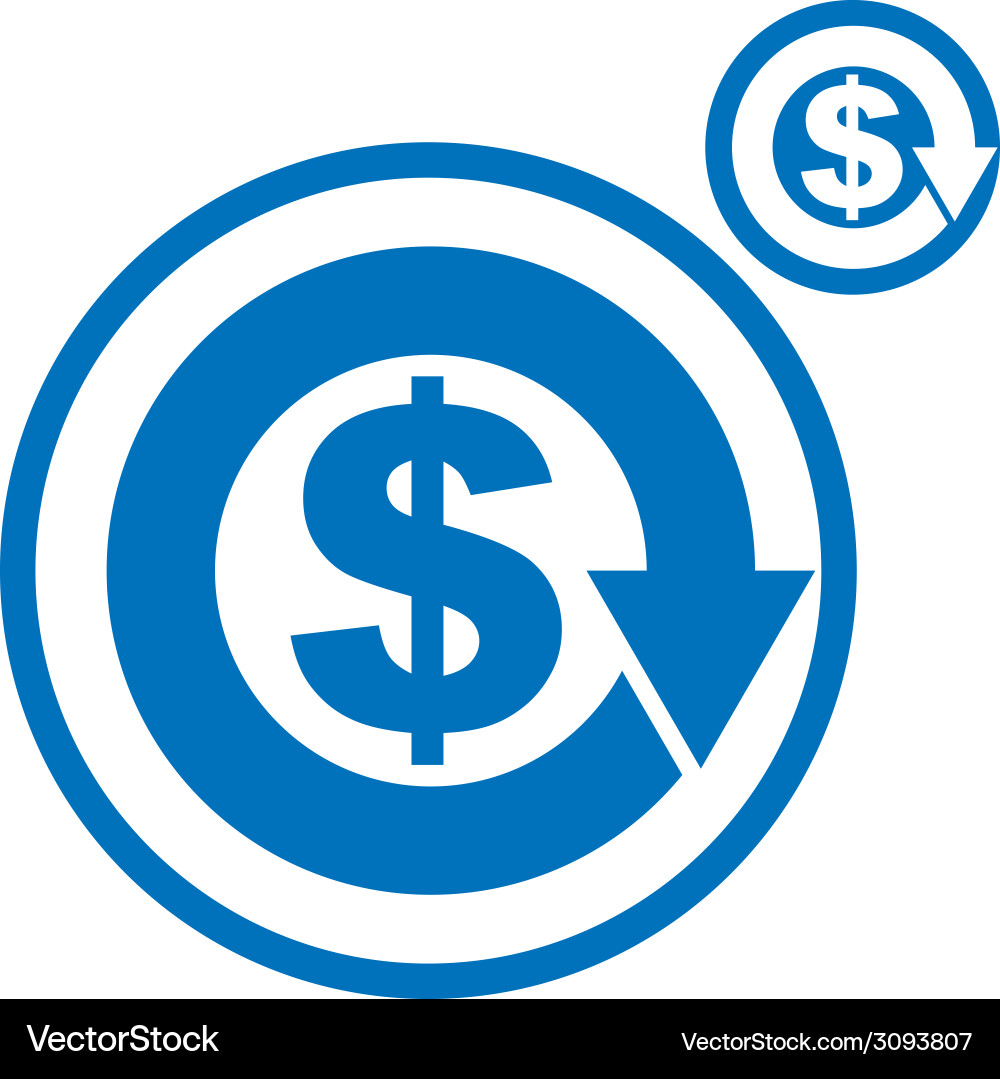 Money circulation exchange economy concept simple Vector Image