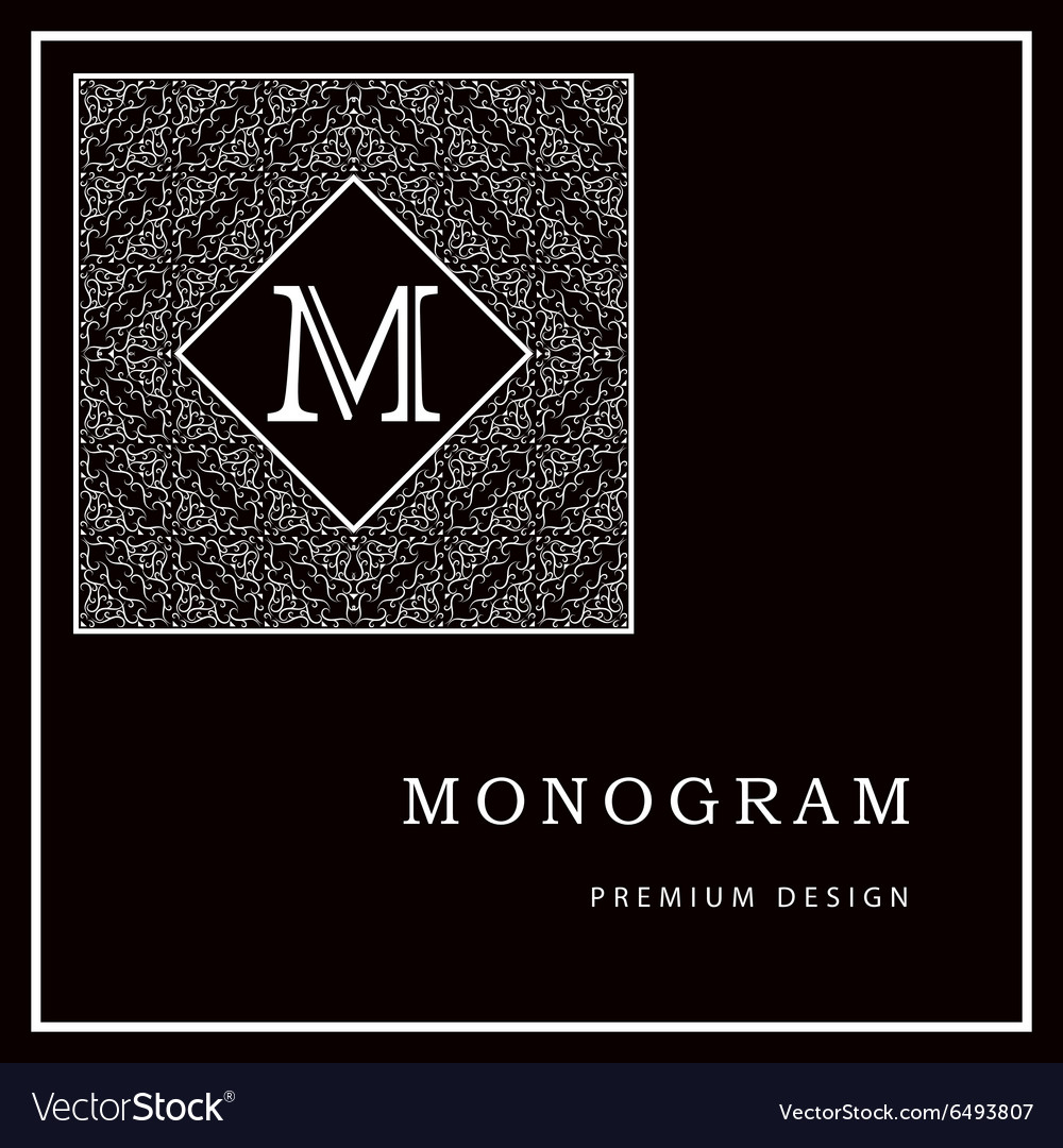Monogram design elements graceful template Vector Image