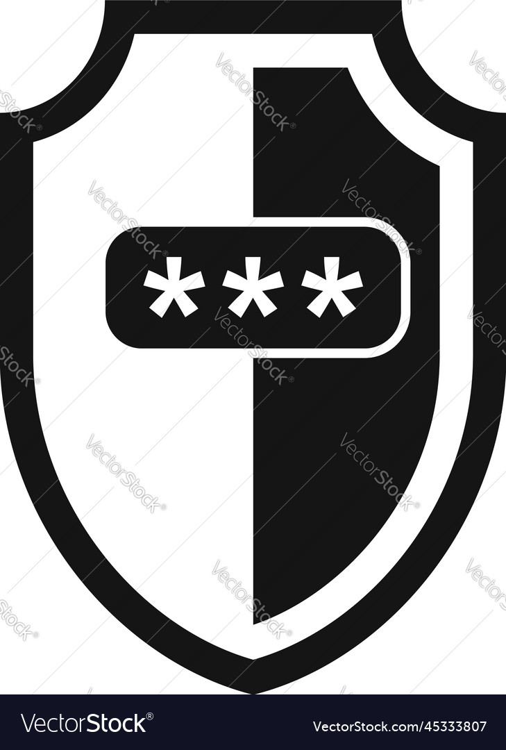 Security shield icon simple code lock Royalty Free Vector