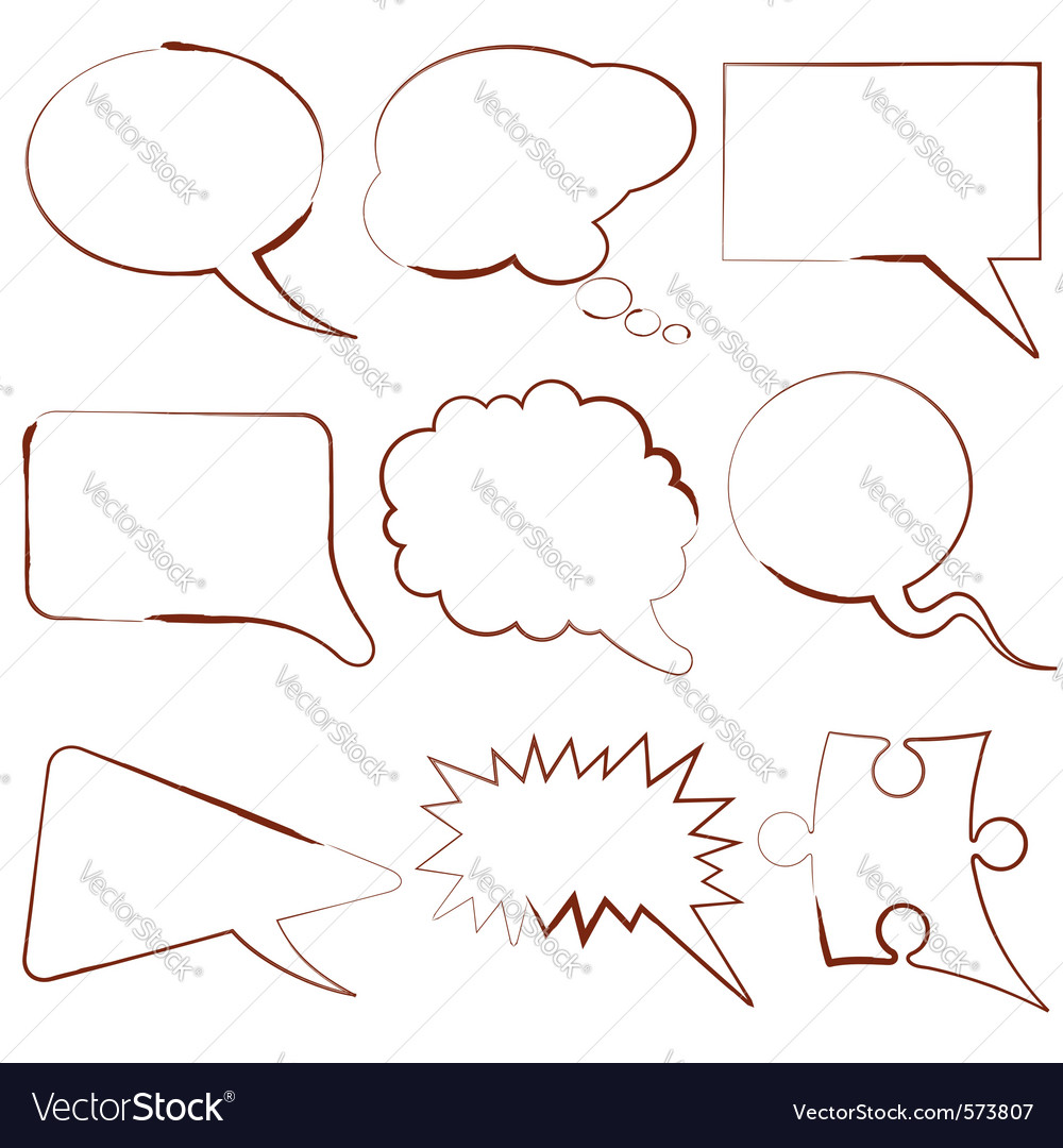 Speech and thought bubbles Royalty Free Vector Image