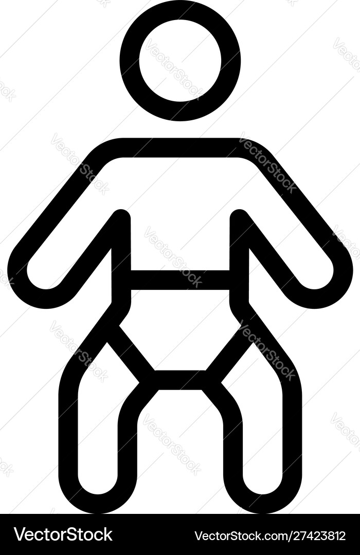 Baby kid icon outline style Royalty Free Vector Image