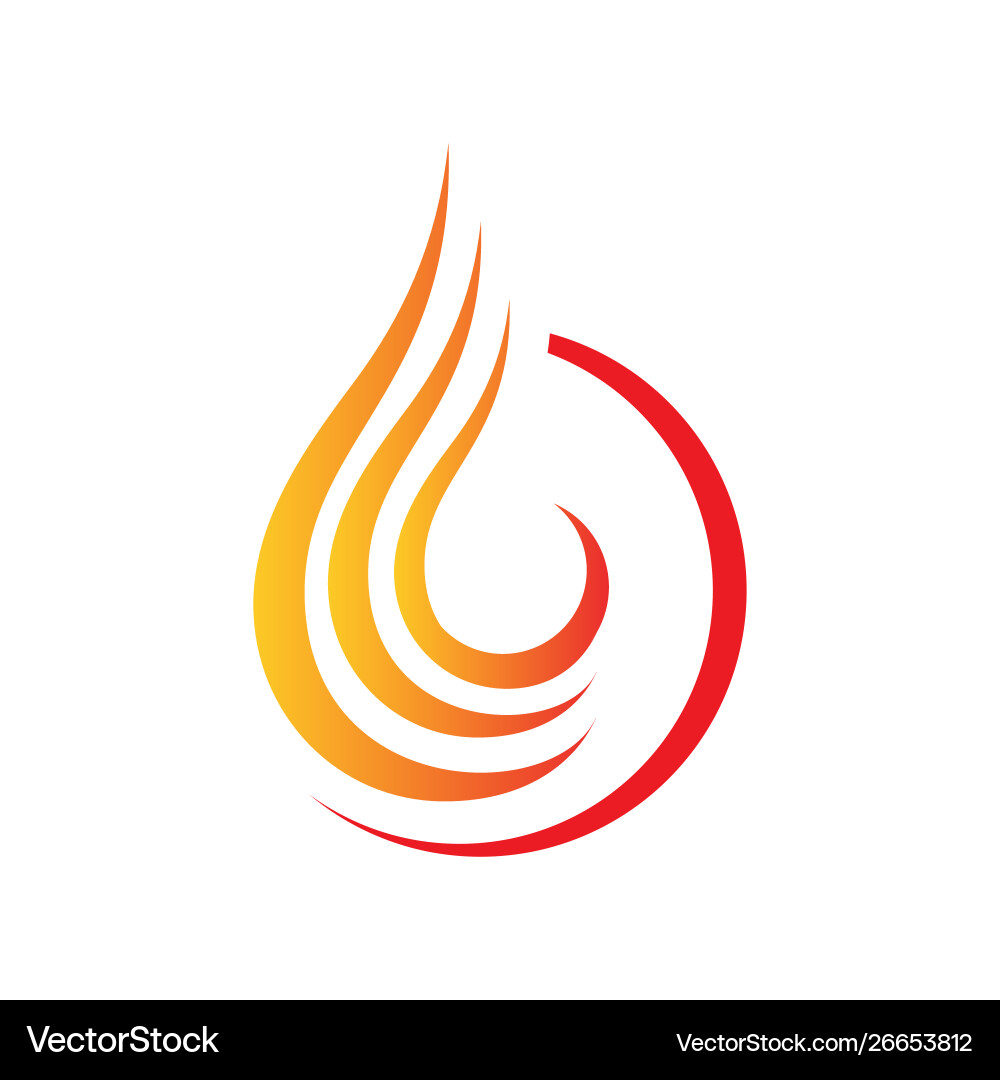 Fire flames icons logo design in white background Vector Image
