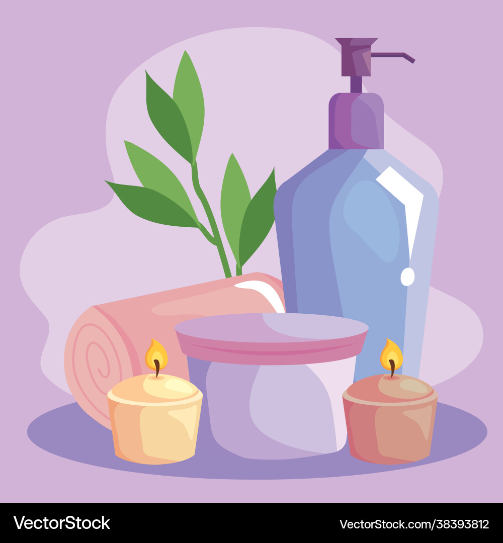 Poster with treatments spa Royalty Free Vector Image