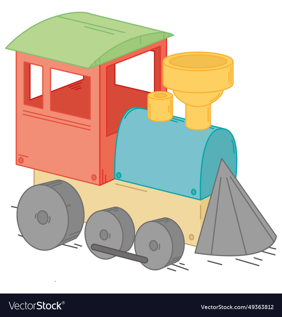 Retro children toy steam train Royalty Free Vector Image Retro children toy steam train Royalty Free Vector Image