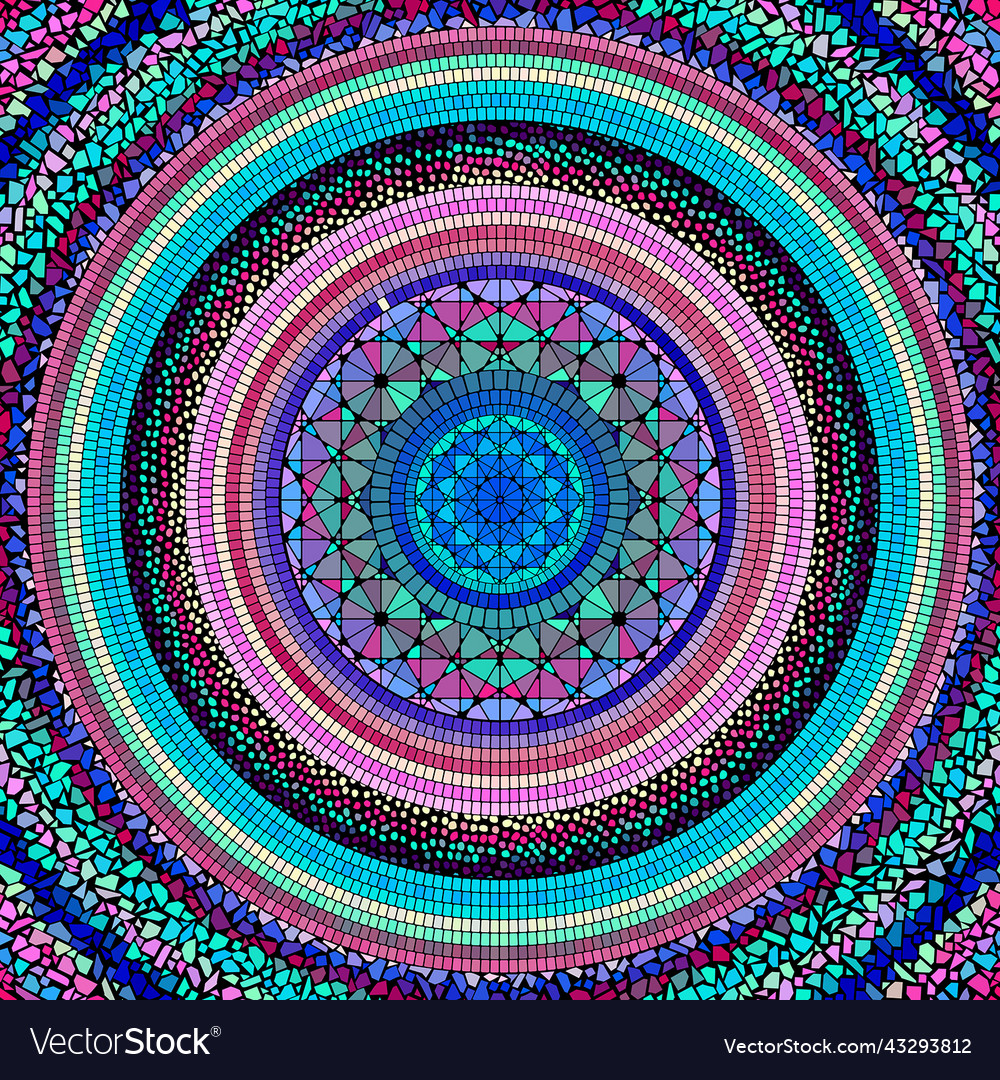 Seamless mosaic art pattern art background Vector Image