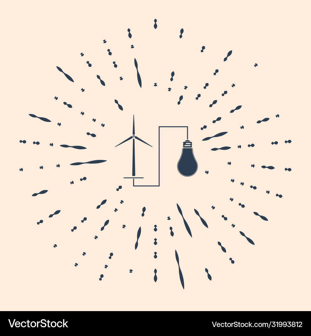 Wind mill turbine generating power energy Vector Image