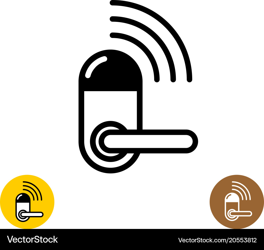 Wireless door lock icon smart home symbol Vector Image