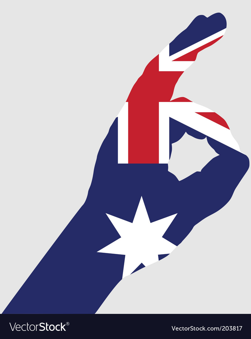 Australian hand signals Royalty Free Vector Image