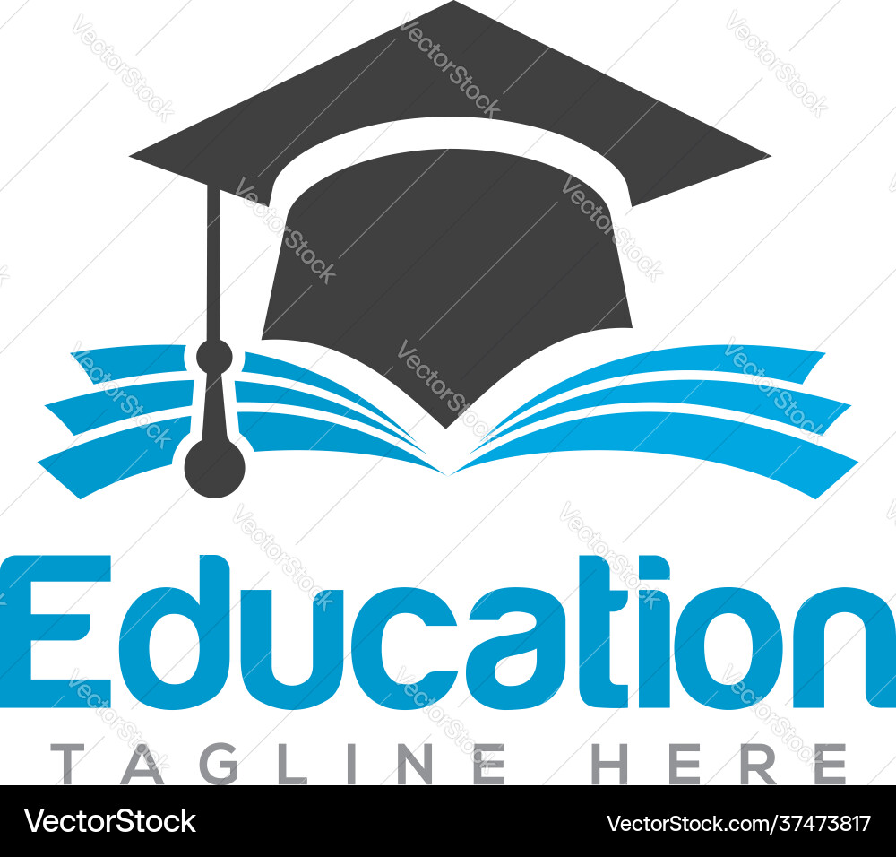 Education and graduation logo design Royalty Free Vector