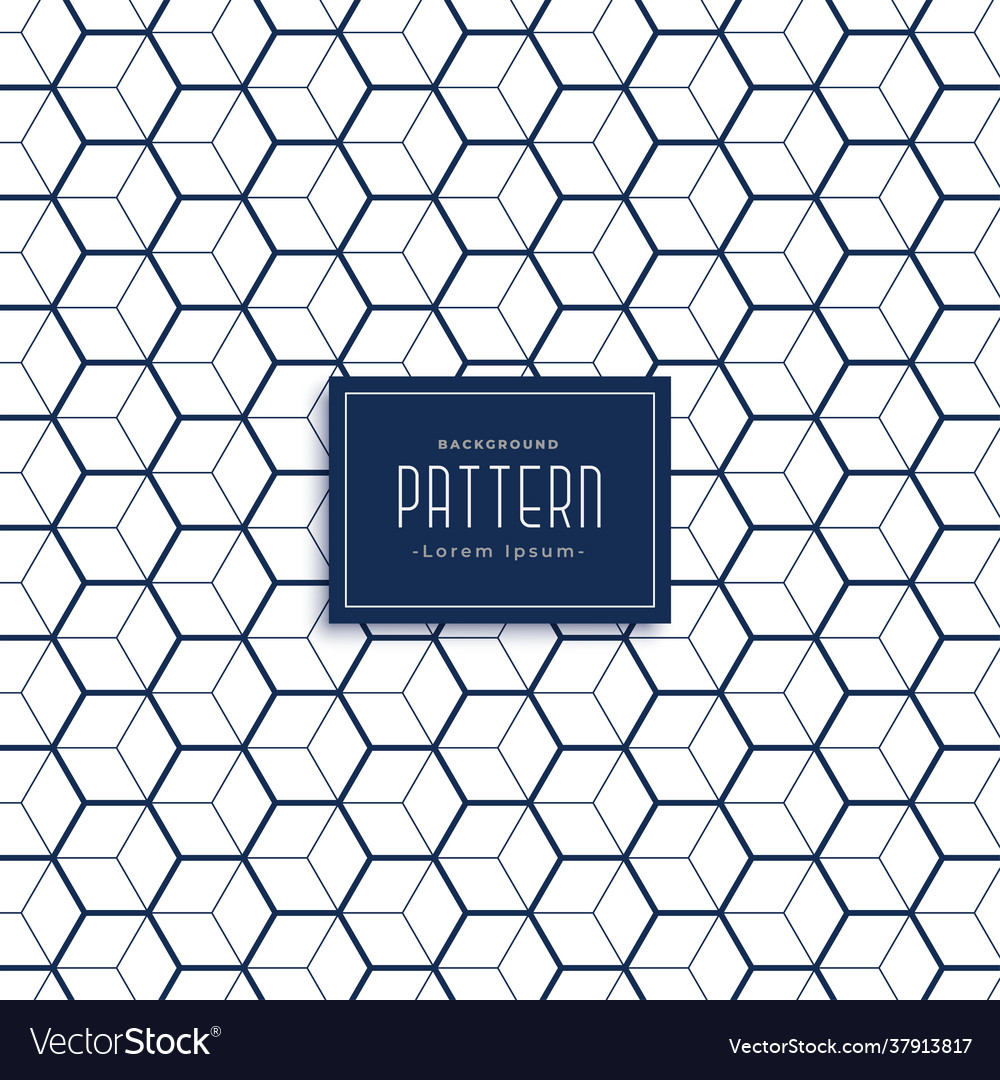 Elegant hexagonal 3d cube style pattern background