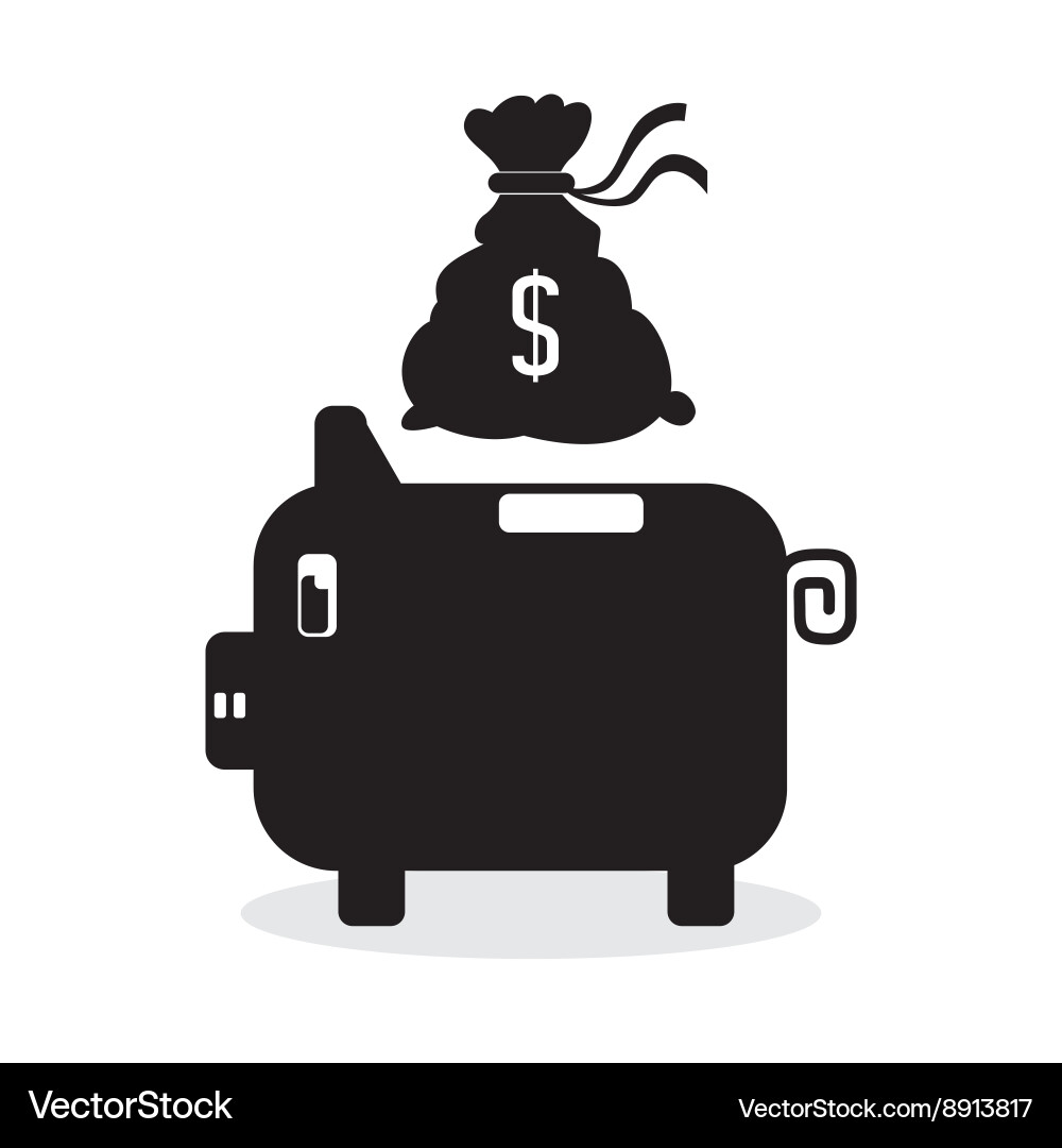 Financial item design money icon flat Royalty Free Vector