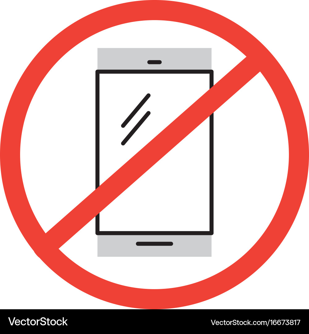 Forbidden to use cell phones Royalty Free Vector Image