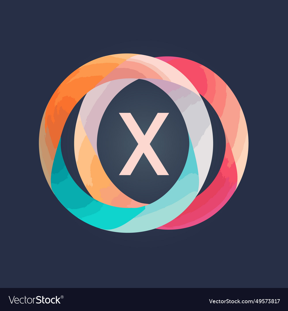 Front-end development filled gradient initial Vector Image