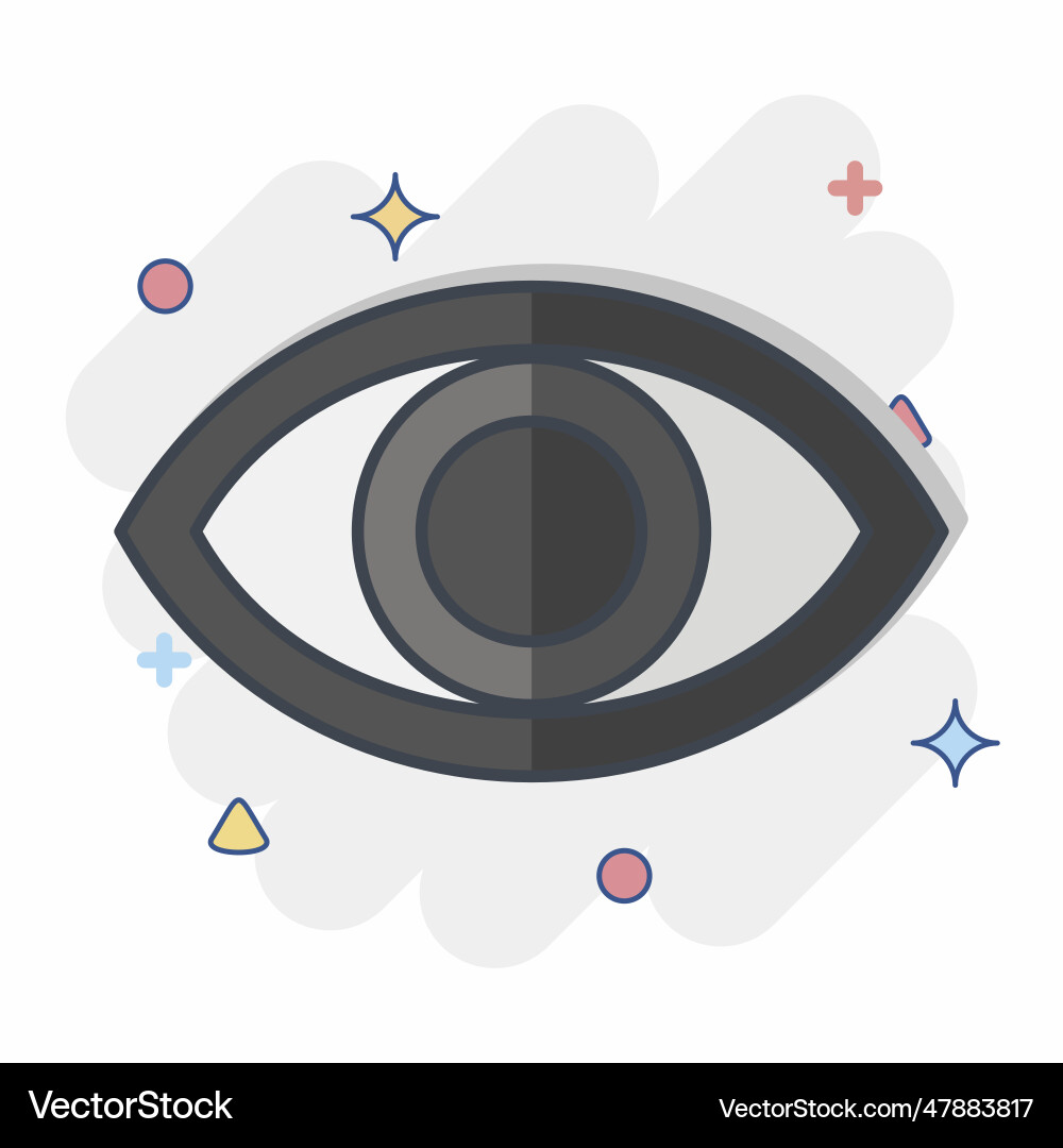 Icon visual performance related to art and media Vector Image