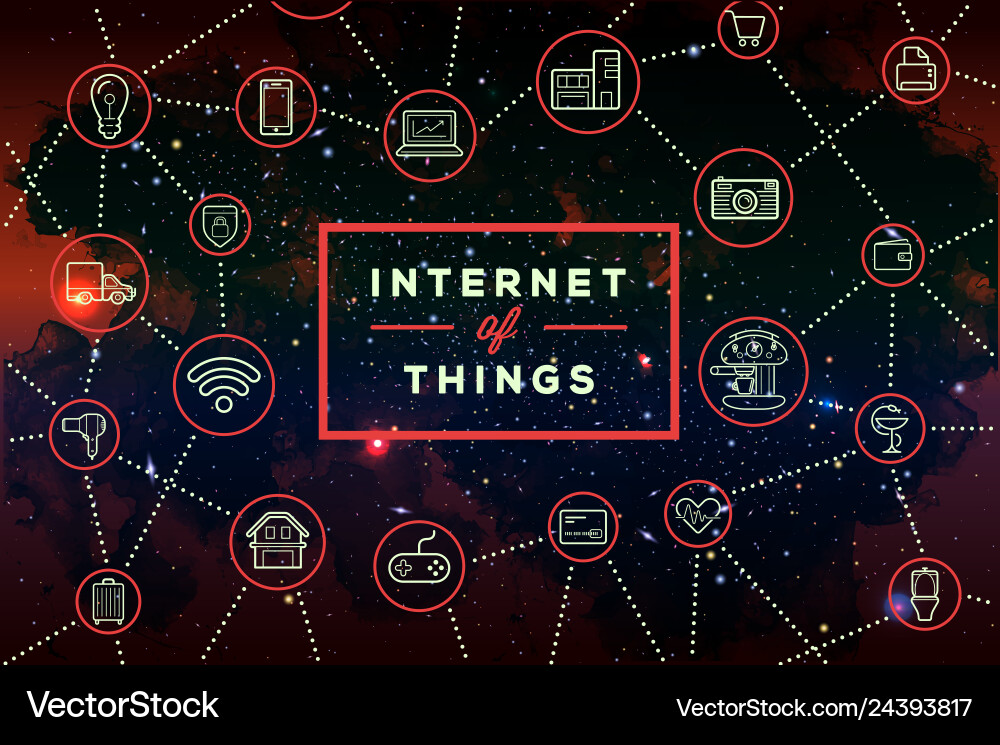 Internet of things iot devices and connectivity Vector Image