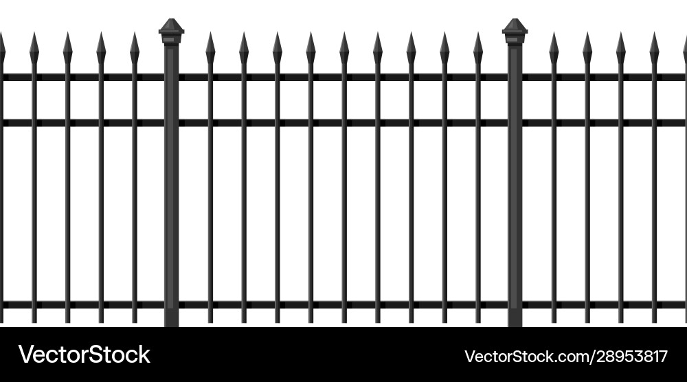 Metal forged fence Royalty Free Vector Image - VectorStock