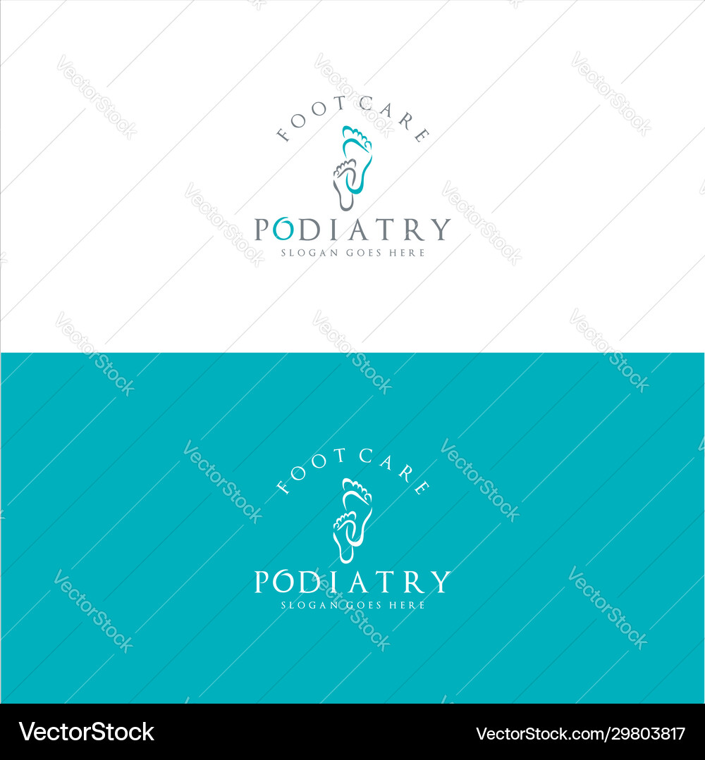 Podiatry logo isolated on white background Vector Image